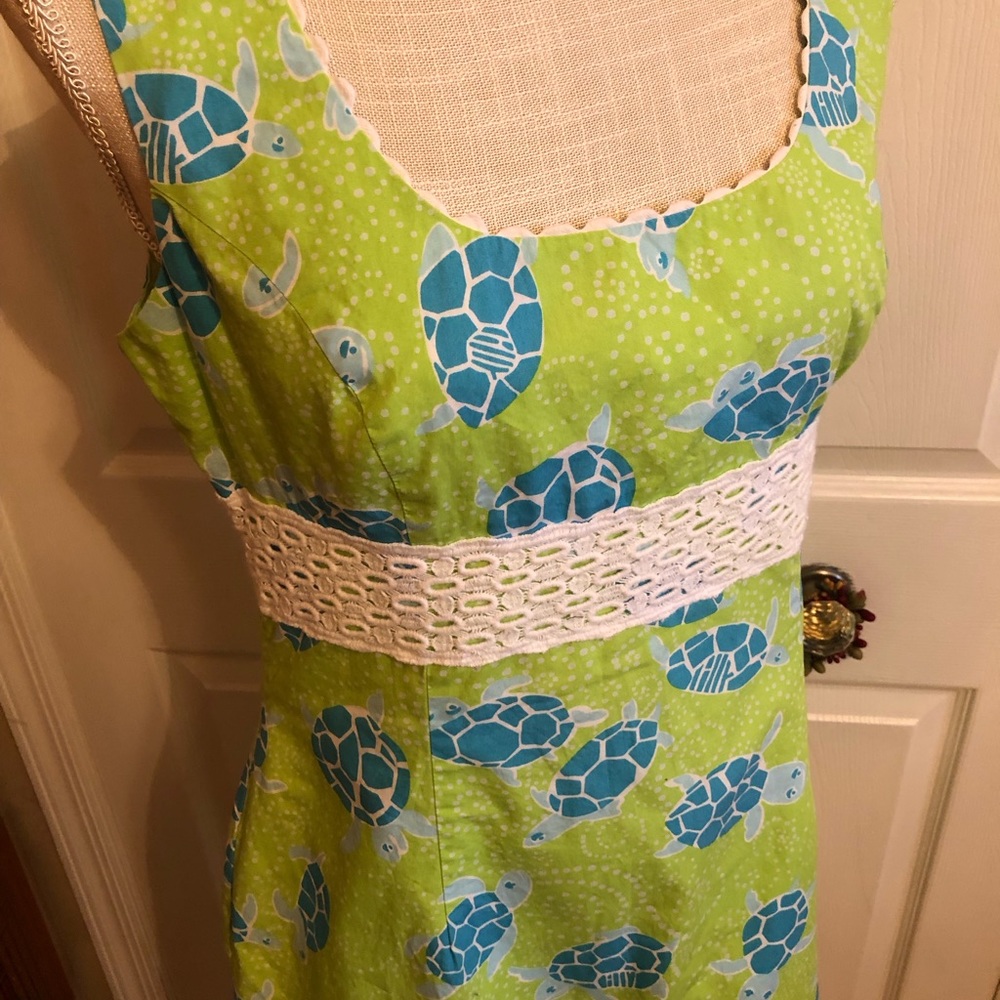 Lilly Pulitzer Candy Green Turtle Dress - Gem